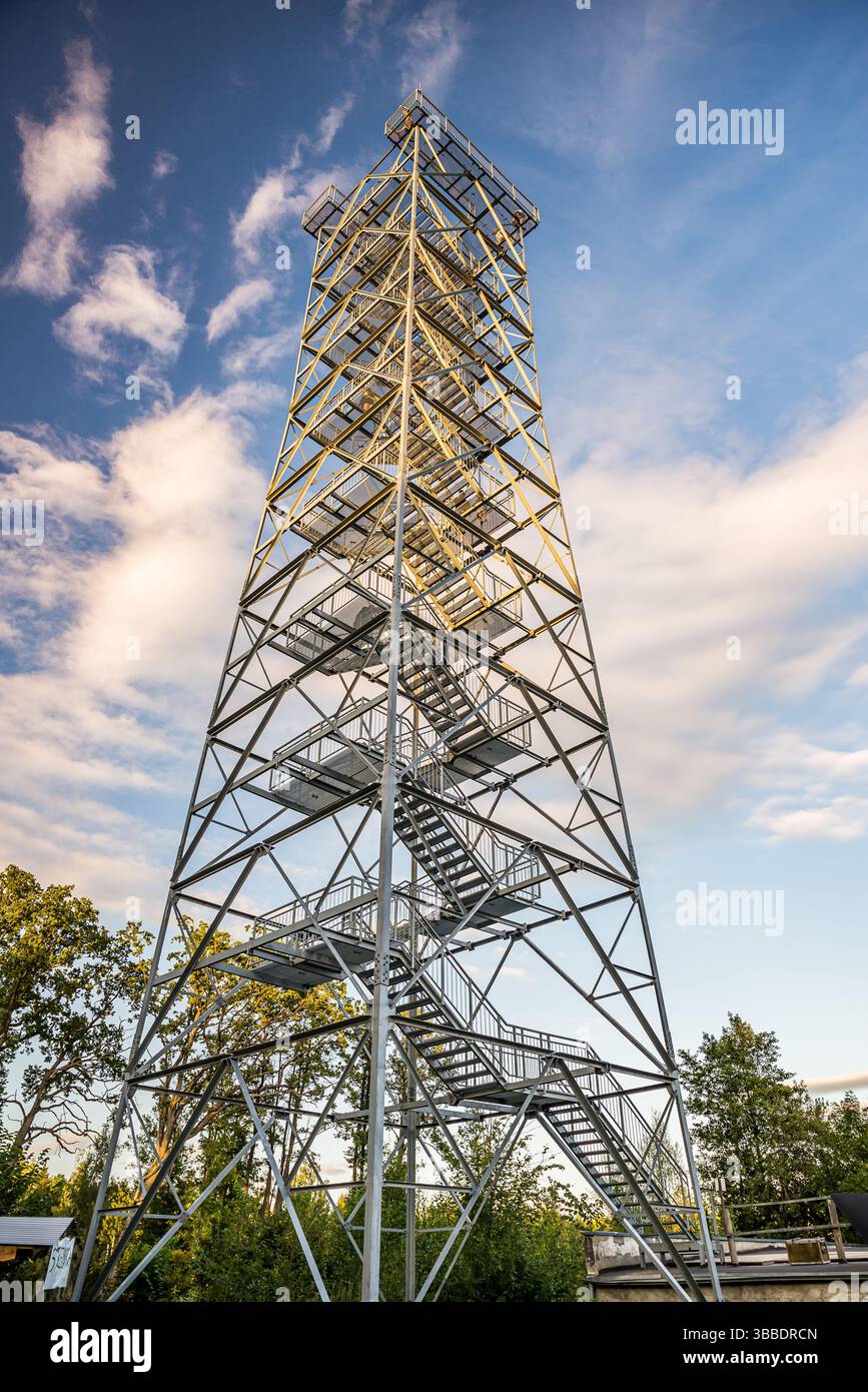 Mauerwald, Poland - August 15, 2021. Lookout tower in museum area Stock ...