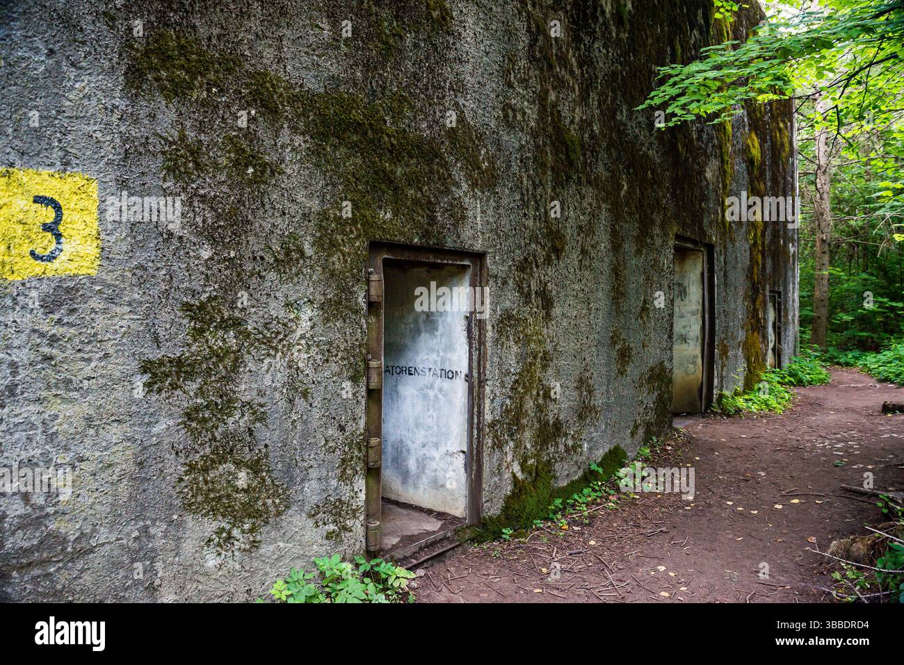 Mauerwald, Poland - August 15, 2021. Bunkers in museum area Stock Photo ...
