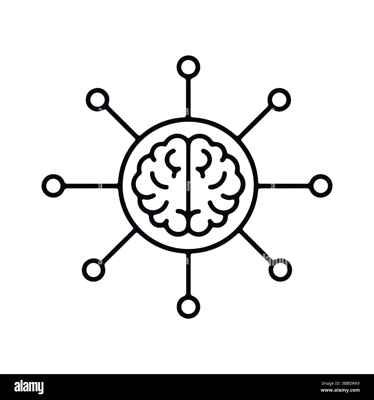 Brain structure graphic Black and White Stock Photos & Images - Alamy