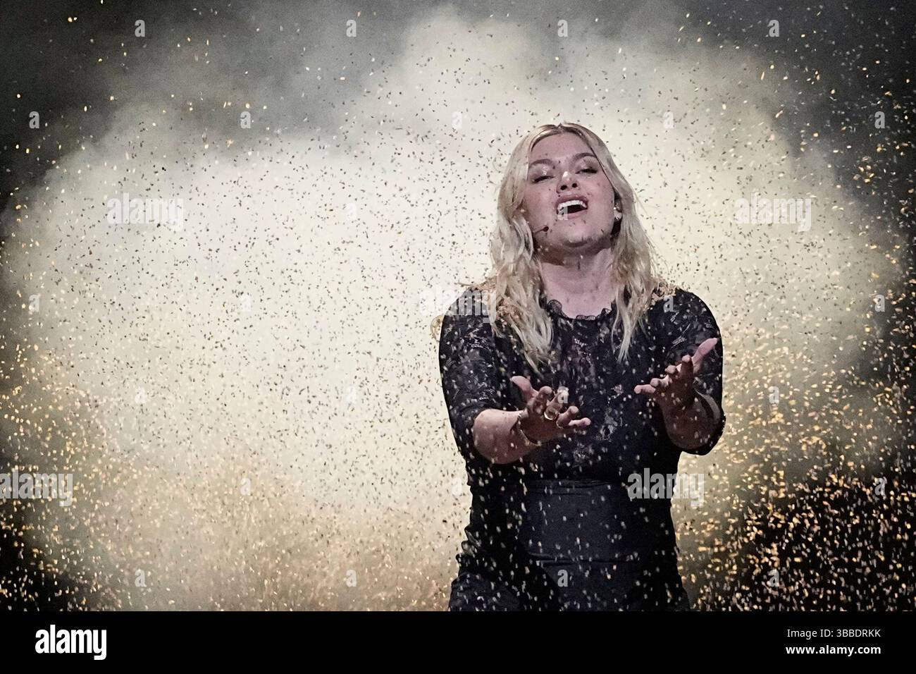 Louane from France performs the song "maman" during the second semi ...