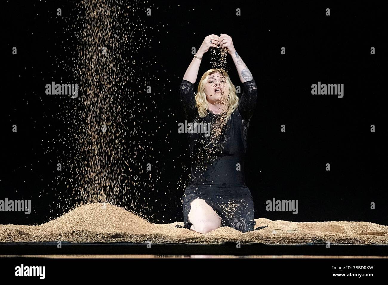 Louane from France performs the song "maman" during the second semi ...