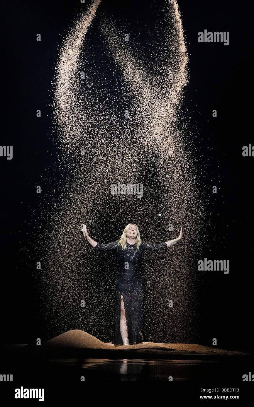Louane from France performs the song "maman" during the second semi ...