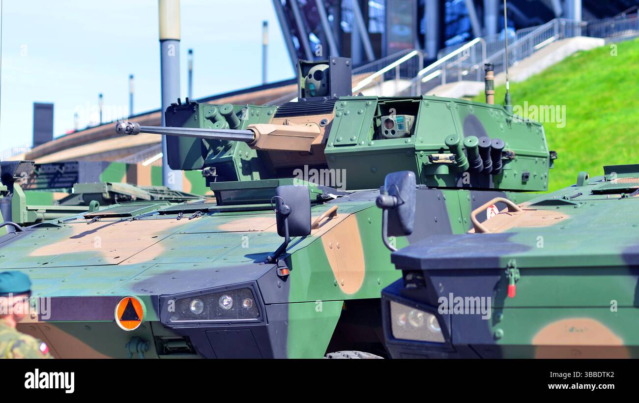Tank turret with armament and modern armor protection systems Stock ...
