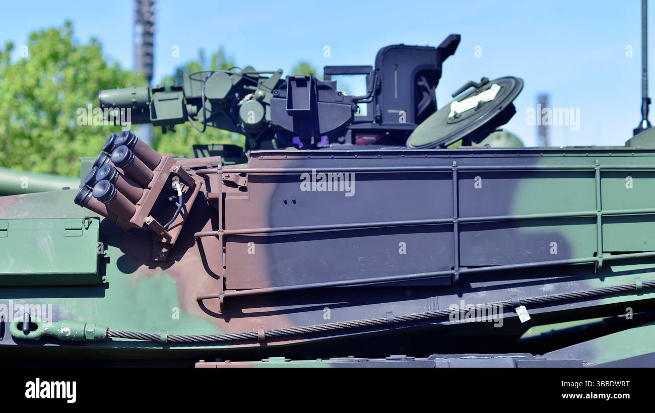 Tank turret with armament and modern armor protection systems Stock ...