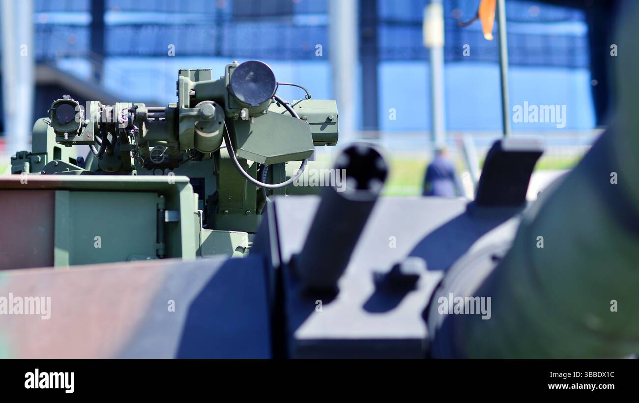Tank turret with armament and modern armor protection systems Stock ...