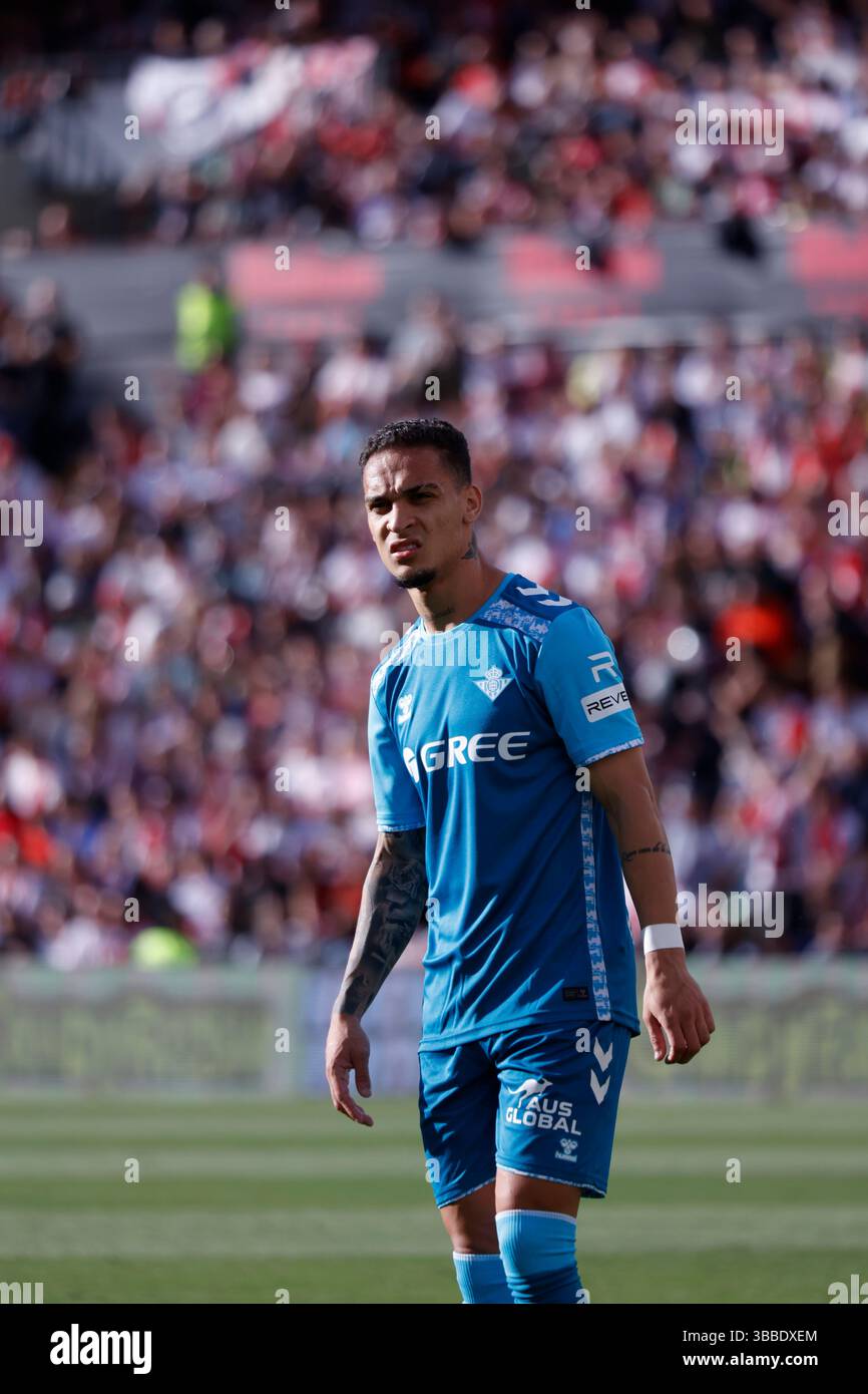MADRID, SPAIN - MAY 15, 2025: Antony during LaLiga match between Rayo ...