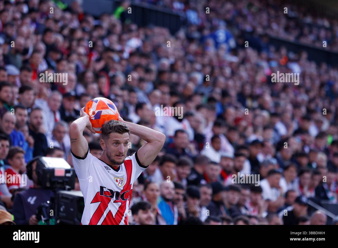 MADRID, SPAIN - MAY 15, 2025: Balliu during LaLiga match between Rayo ...