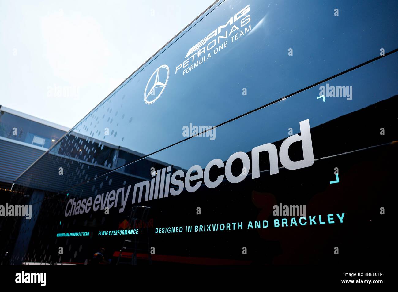 Mercedes AMG F1 Team truck illustration during the Formula 1 AWS Gran ...