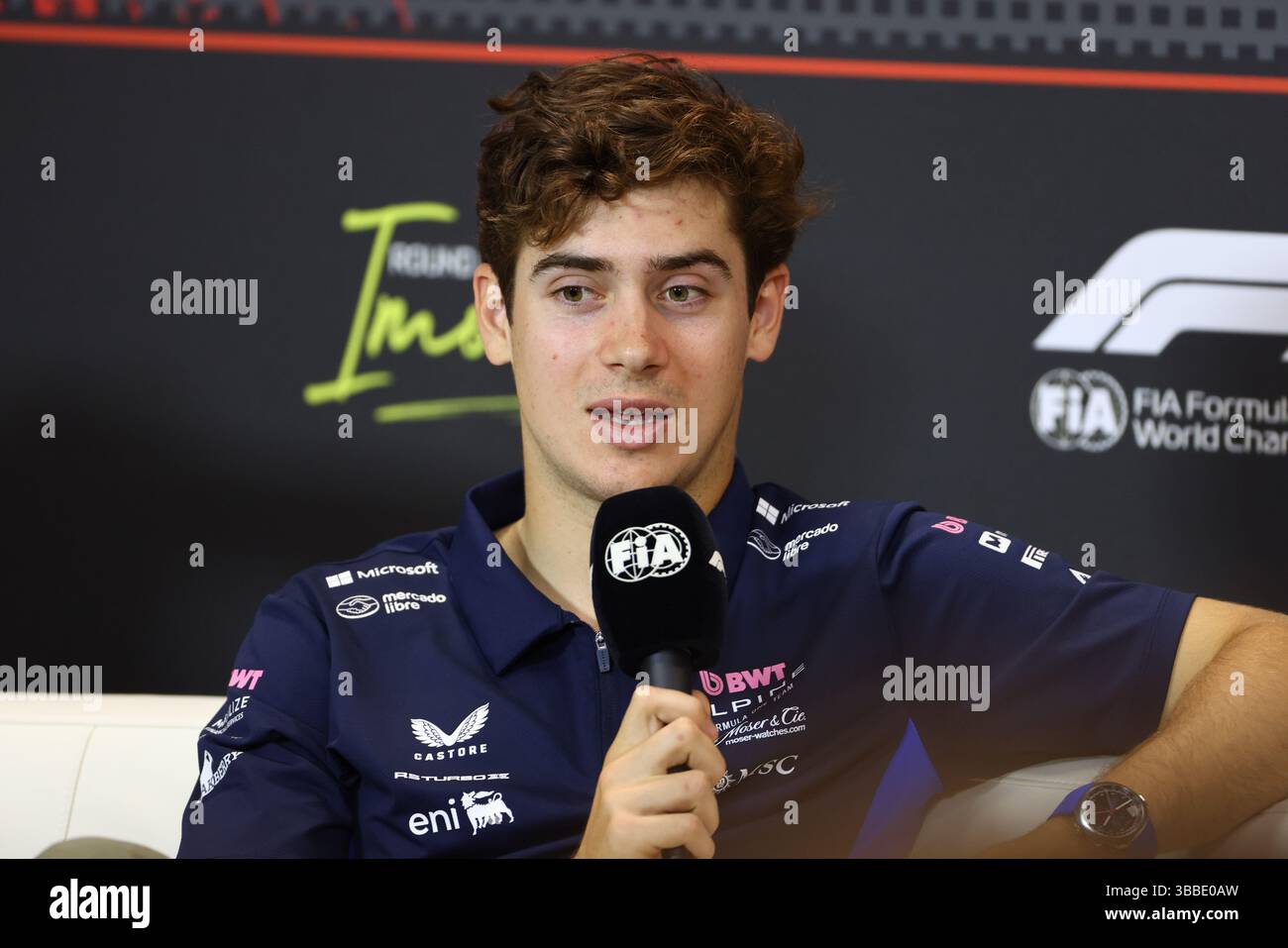 Franco Colapinto (ARG) - Alpine F1 in drivers press conference during ...