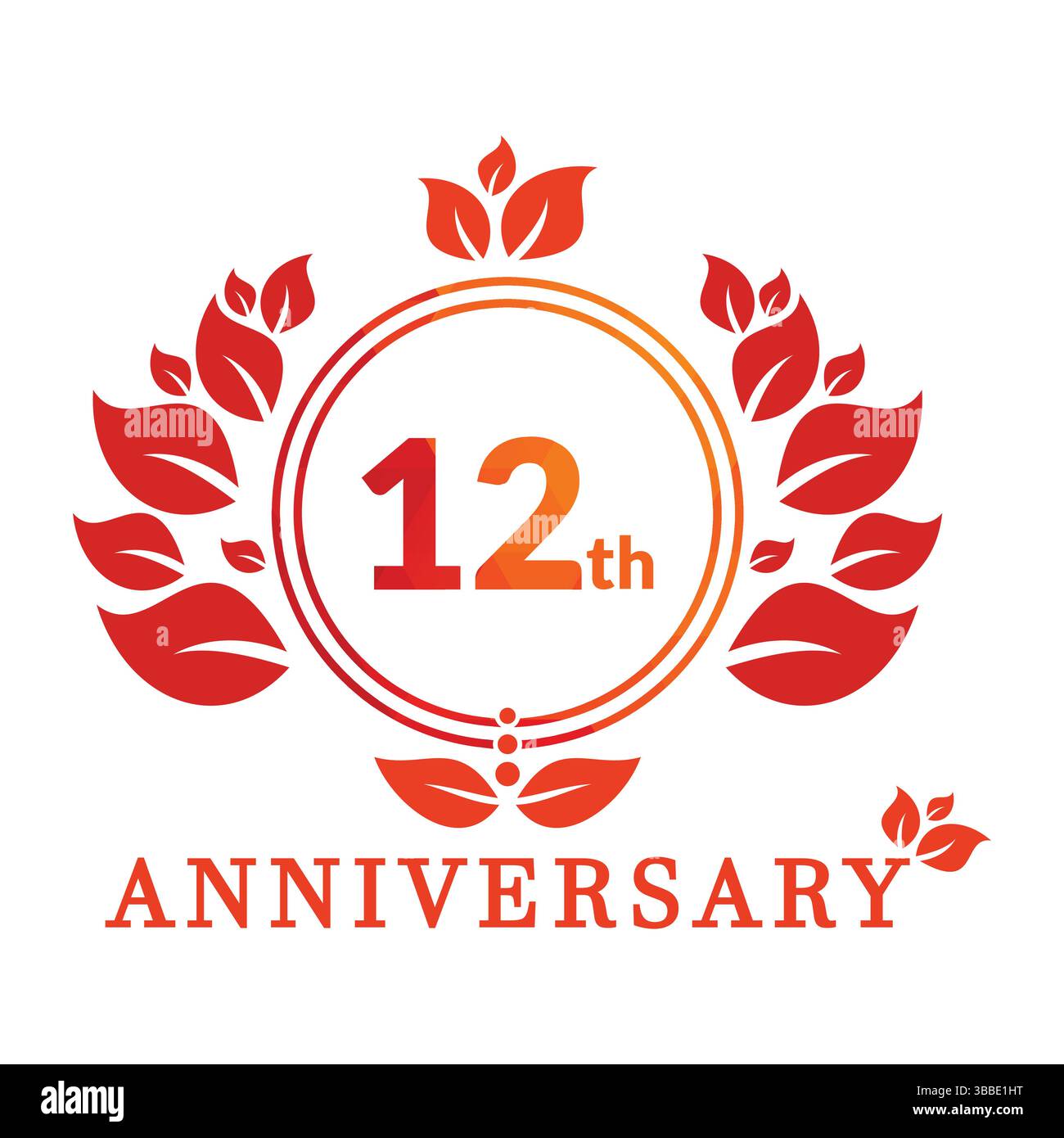 12 year anniversary vector banner template. 12 years Anniversary logo ...