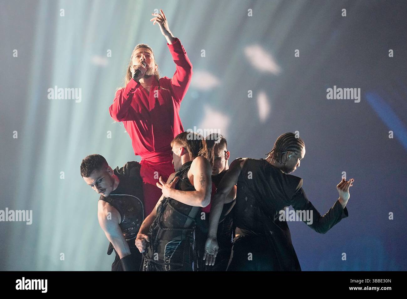 Princ from Serbia performs the song "Mila" during the second semi-final ...