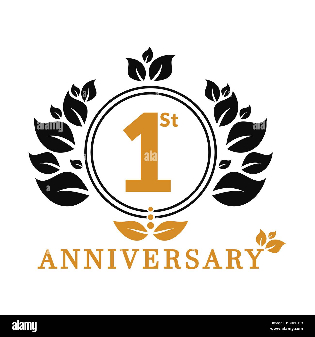 1 year anniversary vector banner template. 1 years Anniversary logo ...