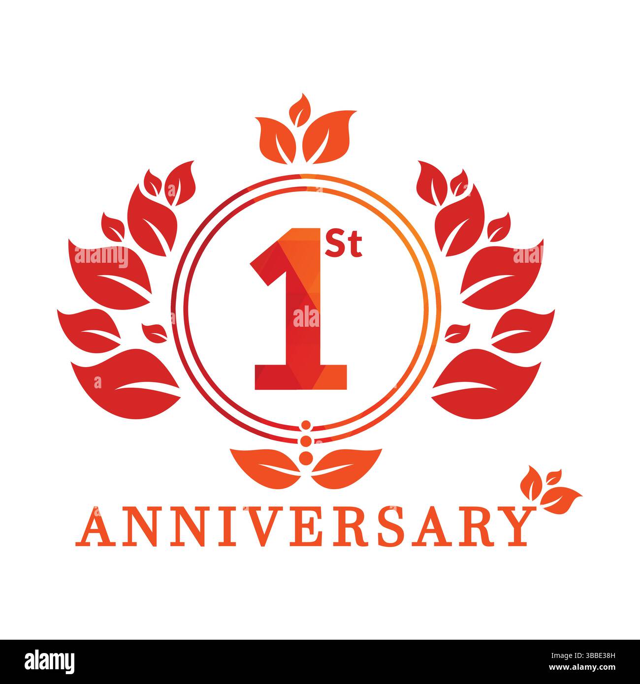 1 year anniversary vector banner template. 1 years Anniversary logo ...