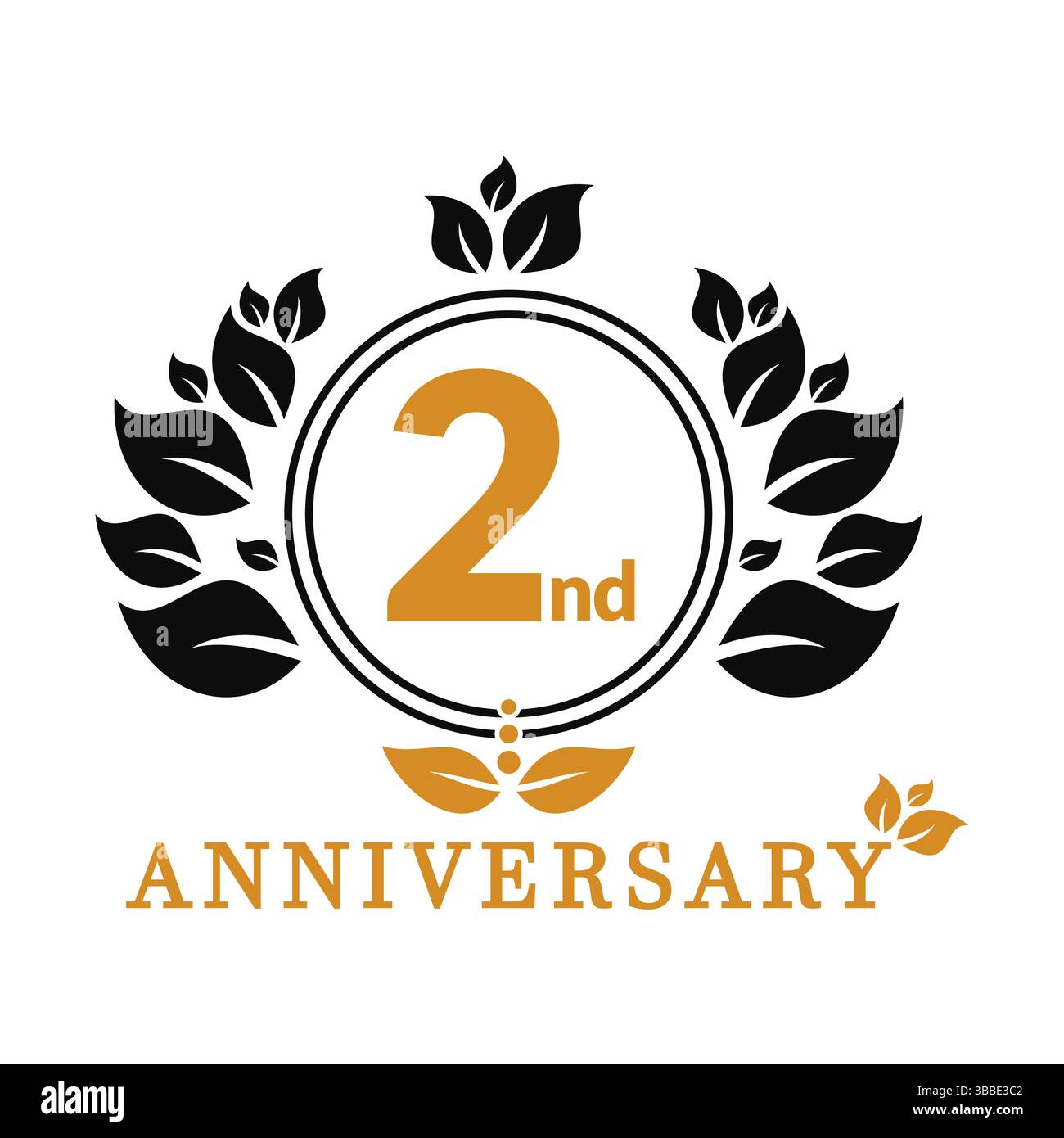 2 year anniversary vector banner template. 2 years Anniversary logo ...