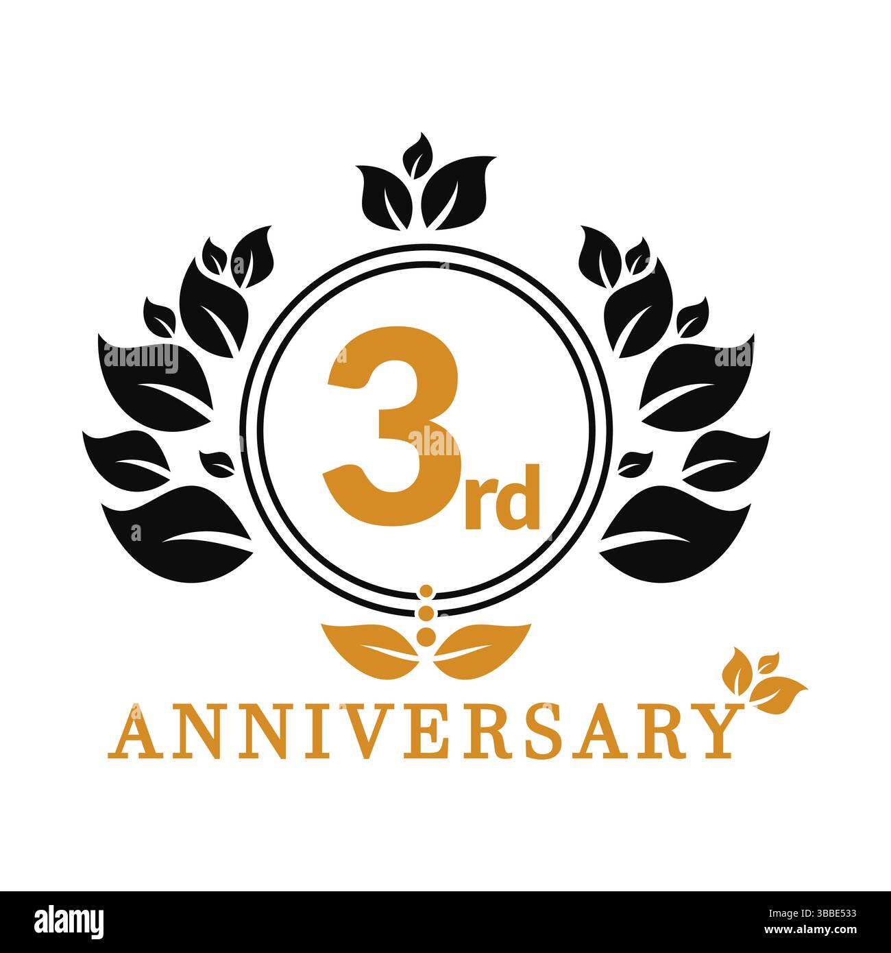 3 year anniversary vector banner template. 3 years Anniversary logo ...