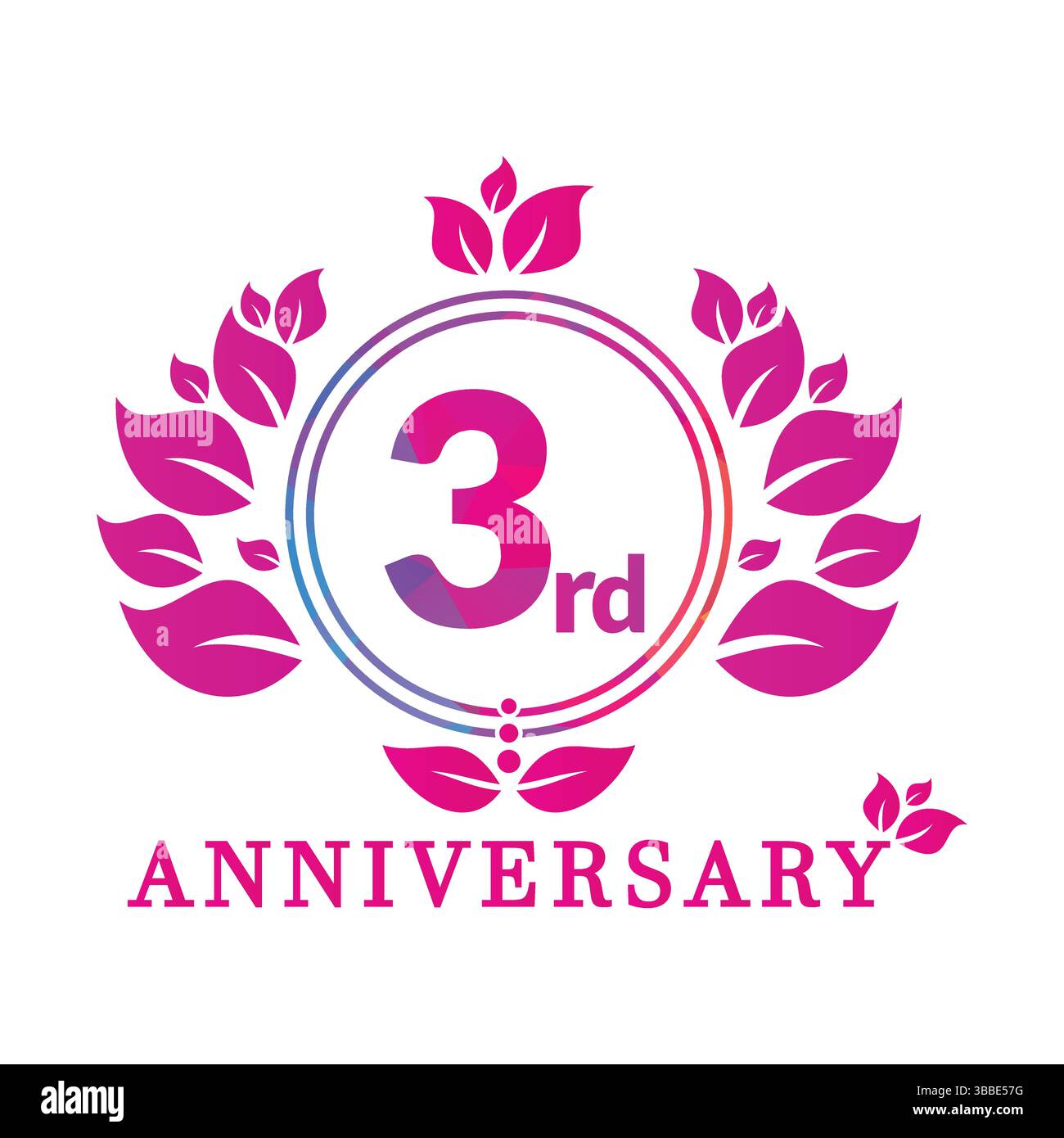 3 year anniversary vector banner template. 3 years Anniversary logo ...