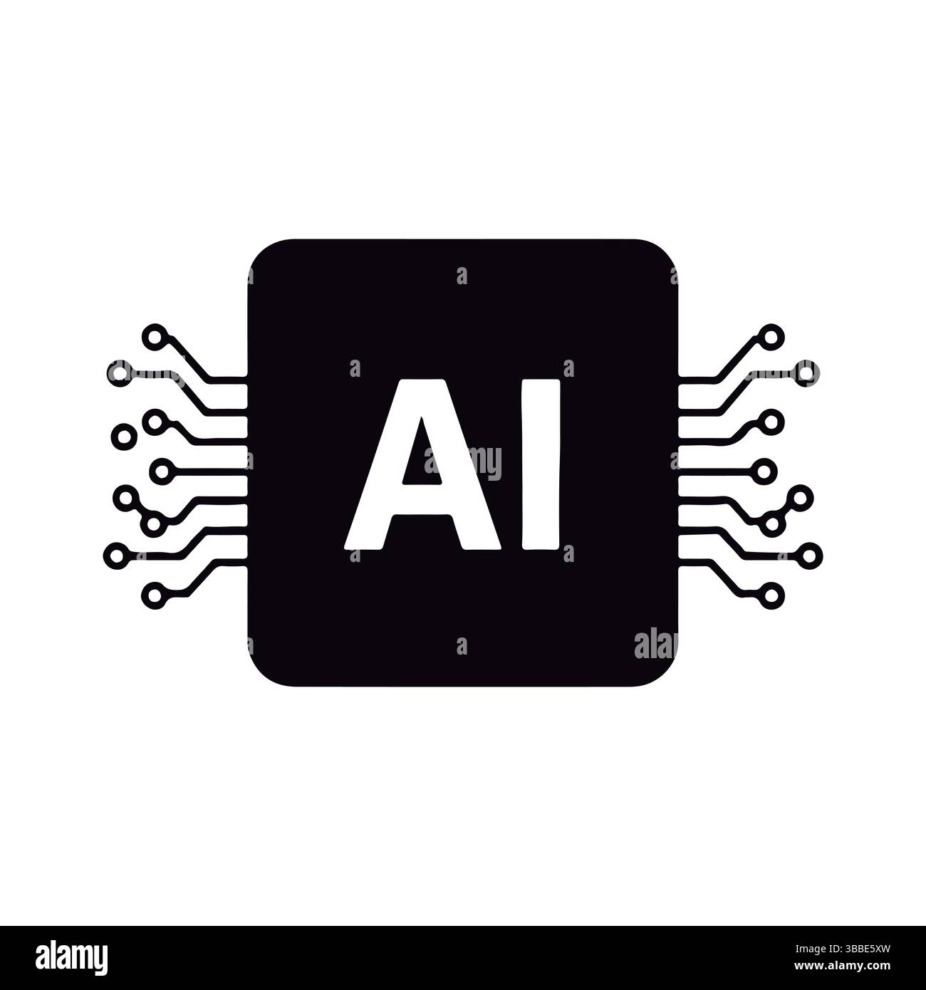 Ai Symbol with Circuit Board Design. Vector illustration Stock Vector ...