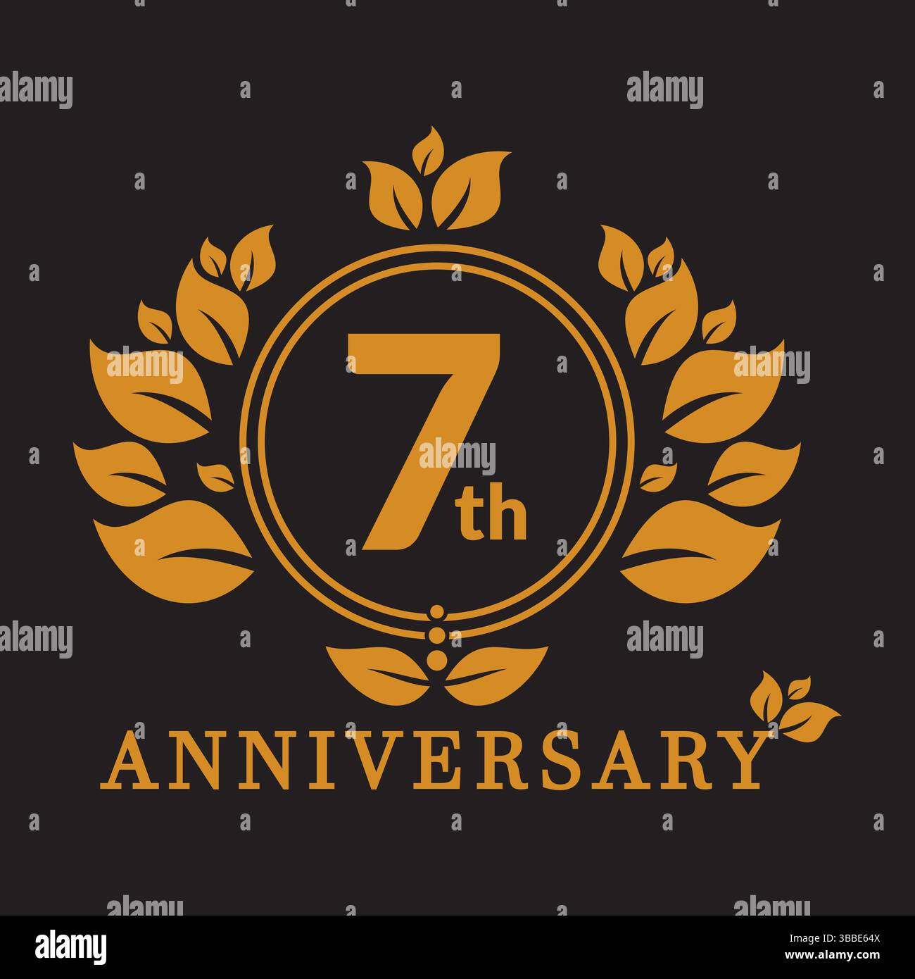 7 year anniversary vector banner template. 7 years Anniversary logo ...
