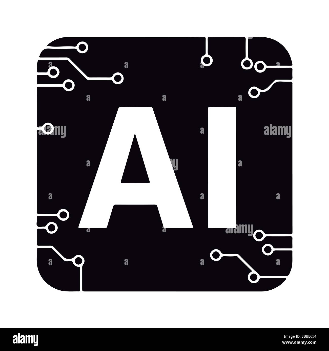 Ai Symbol with Circuit Board Design. Vector illustration Stock Vector ...