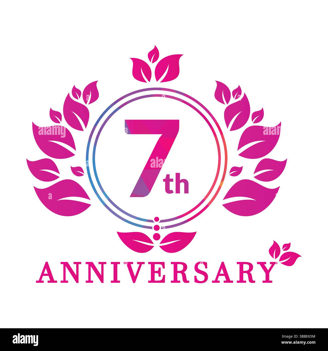 7 year anniversary vector banner template. 7 years Anniversary logo ...