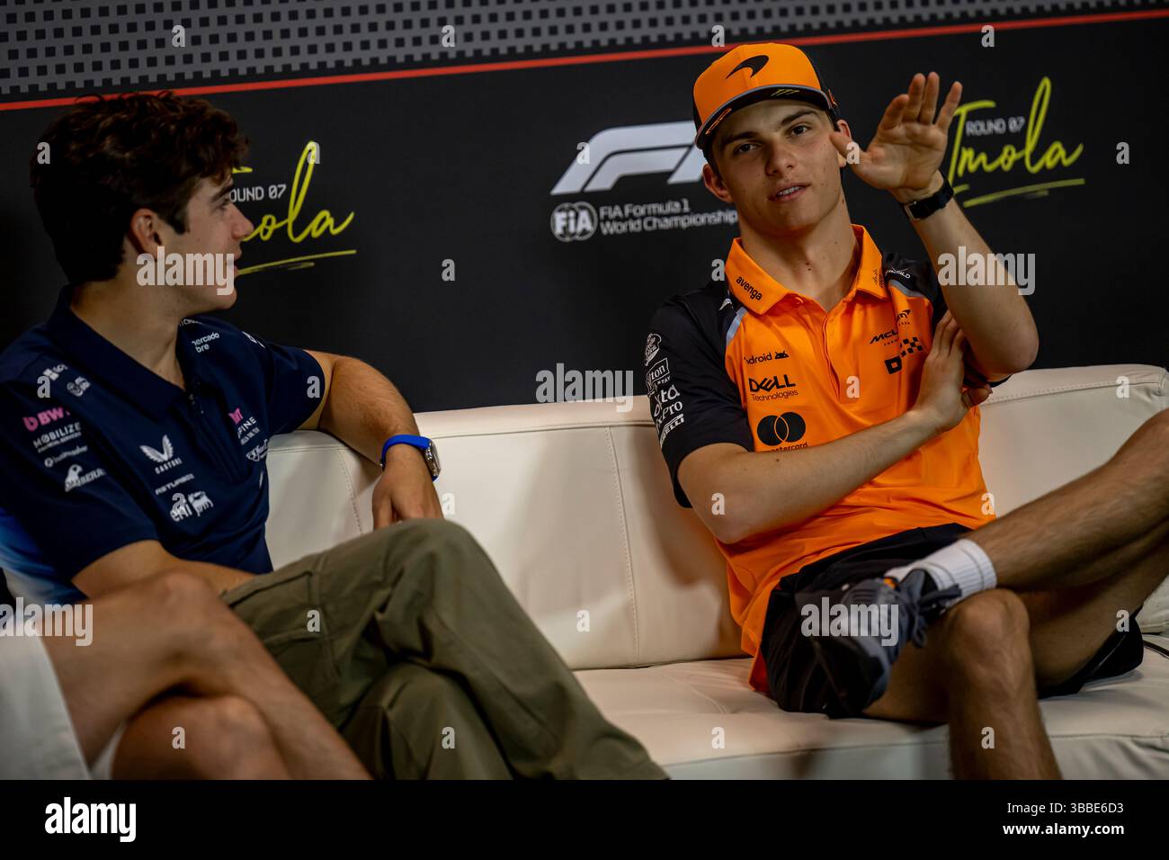 Imola, Italy, 15 May 2025, Oscar Piastri, from Australia competes for ...