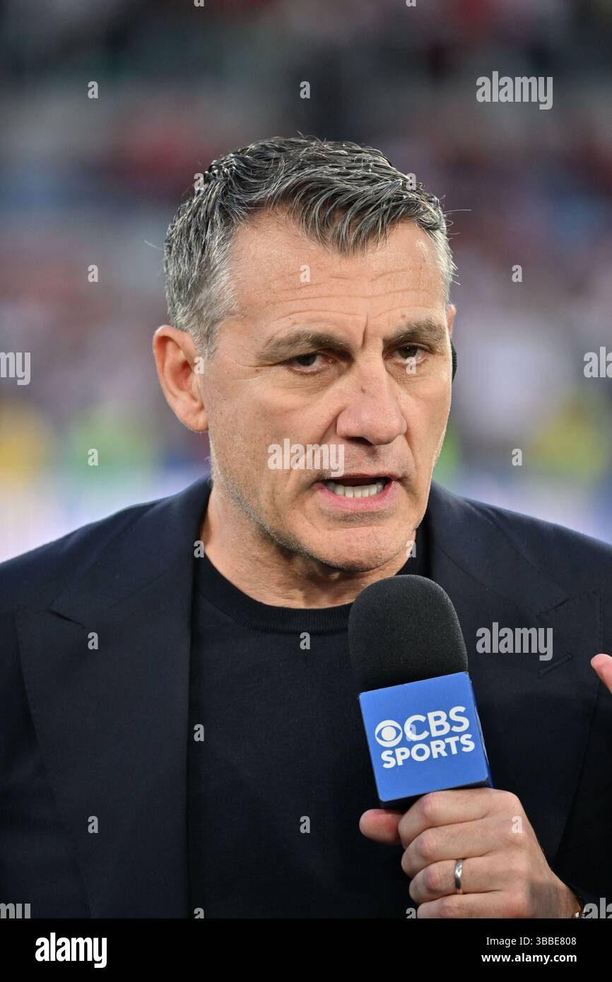Roma, Italy. 14th May, 2025. Bobo Vieri during the Italian Cup Final ...