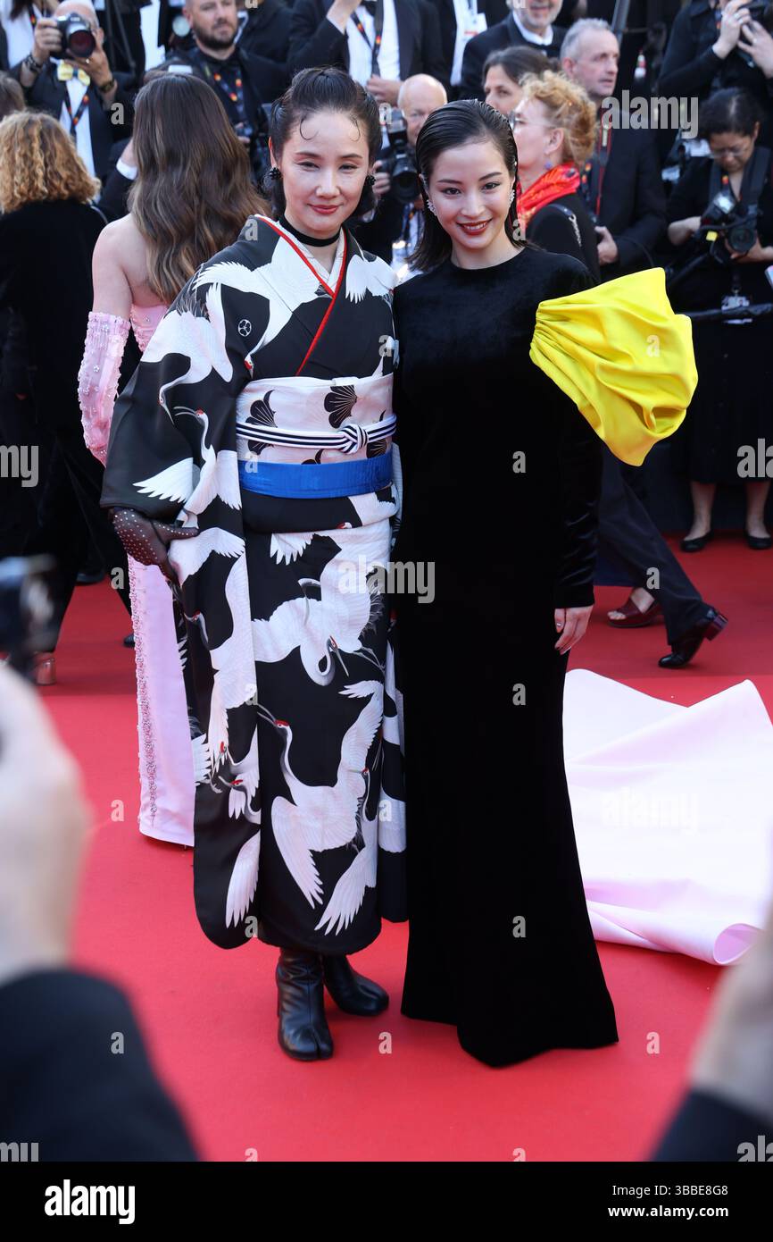 Cannes, France. 15th May, 2025. Yo Yoshida and Suzu Hirose at the ...
