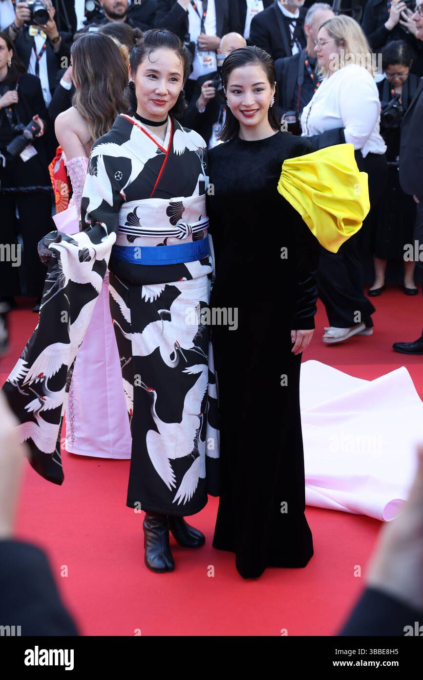 Cannes, France. 15th May, 2025. Yo Yoshida and Suzu Hirose at the ...