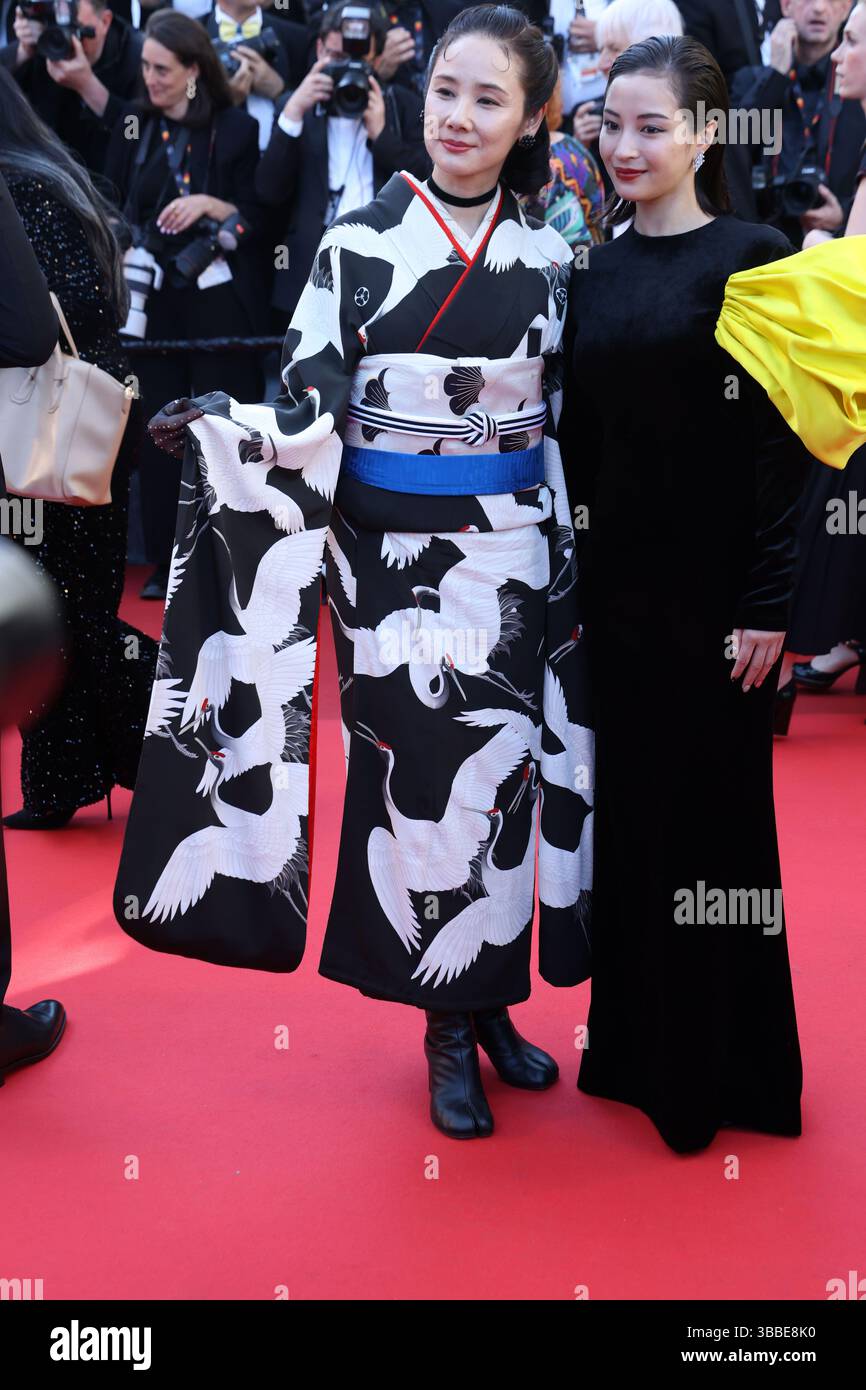 Cannes, France. 15th May, 2025. Yo Yoshida and Suzu Hirose at the ...