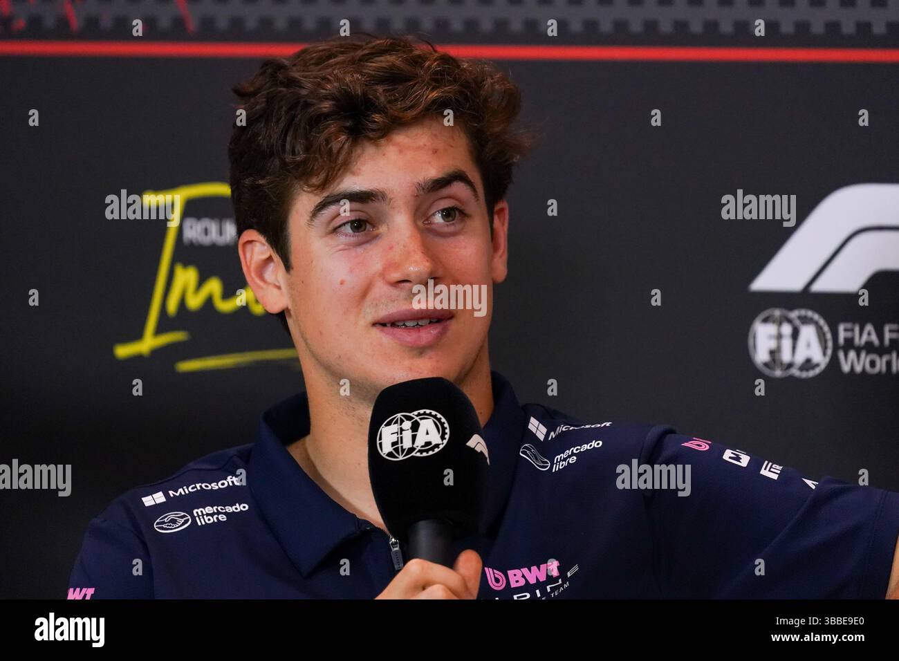 Franco Colapinto (ARG) - Alpine F1 in drivers press conference during ...