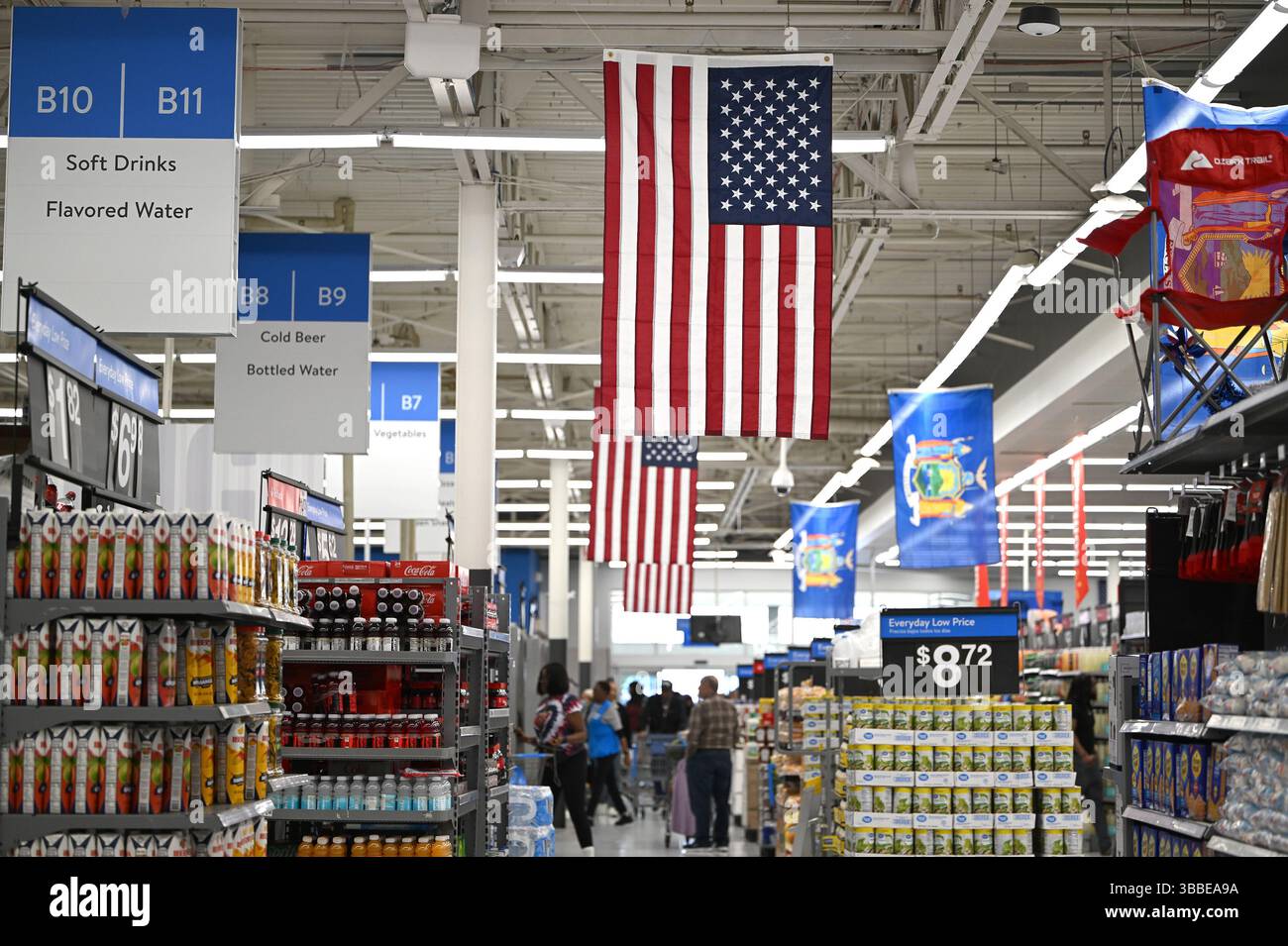 New York, USA. 15th May, 2025. People seen shopping at a Walmart ...