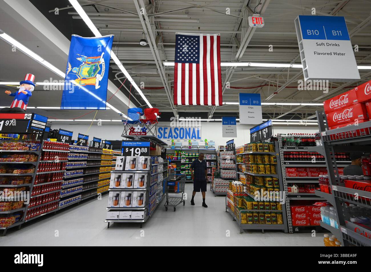 New York, USA. 15th May, 2025. People seen shopping at a Walmart ...