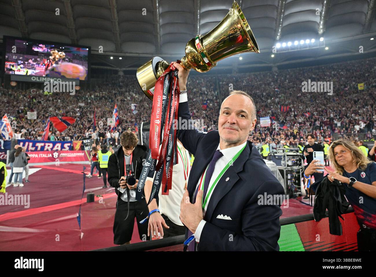 Roma, Italy. 14th May, 2025. End of the race Joey Saputo during the ...