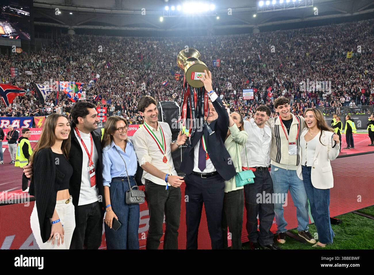 Roma, Italy. 14th May, 2025. End of the race Joey Saputo during the ...