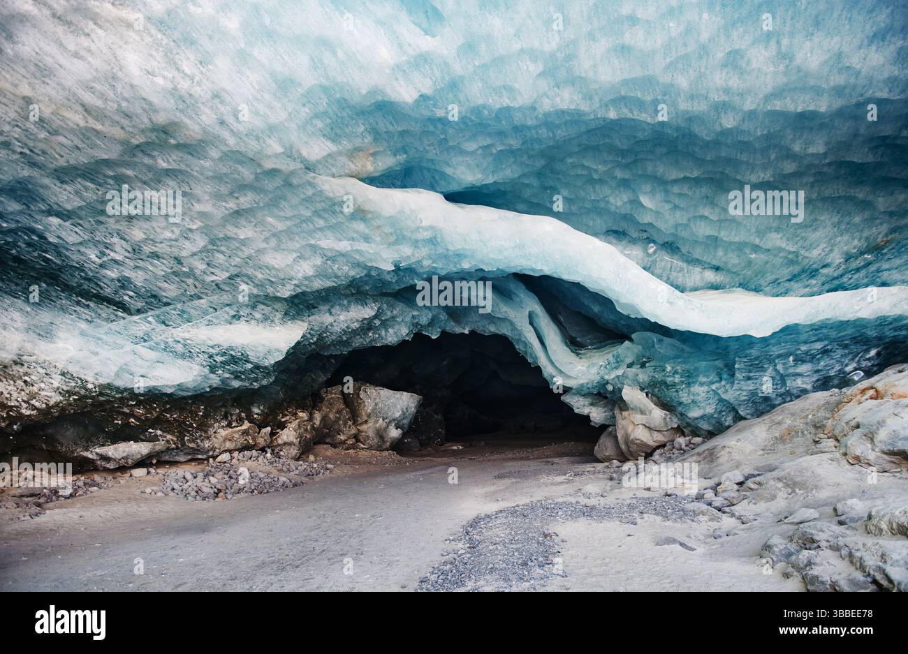 Exterior of the. Morteratsch Glacier Ice Caves, Switzerland, Europe Stock Photo - Alamy