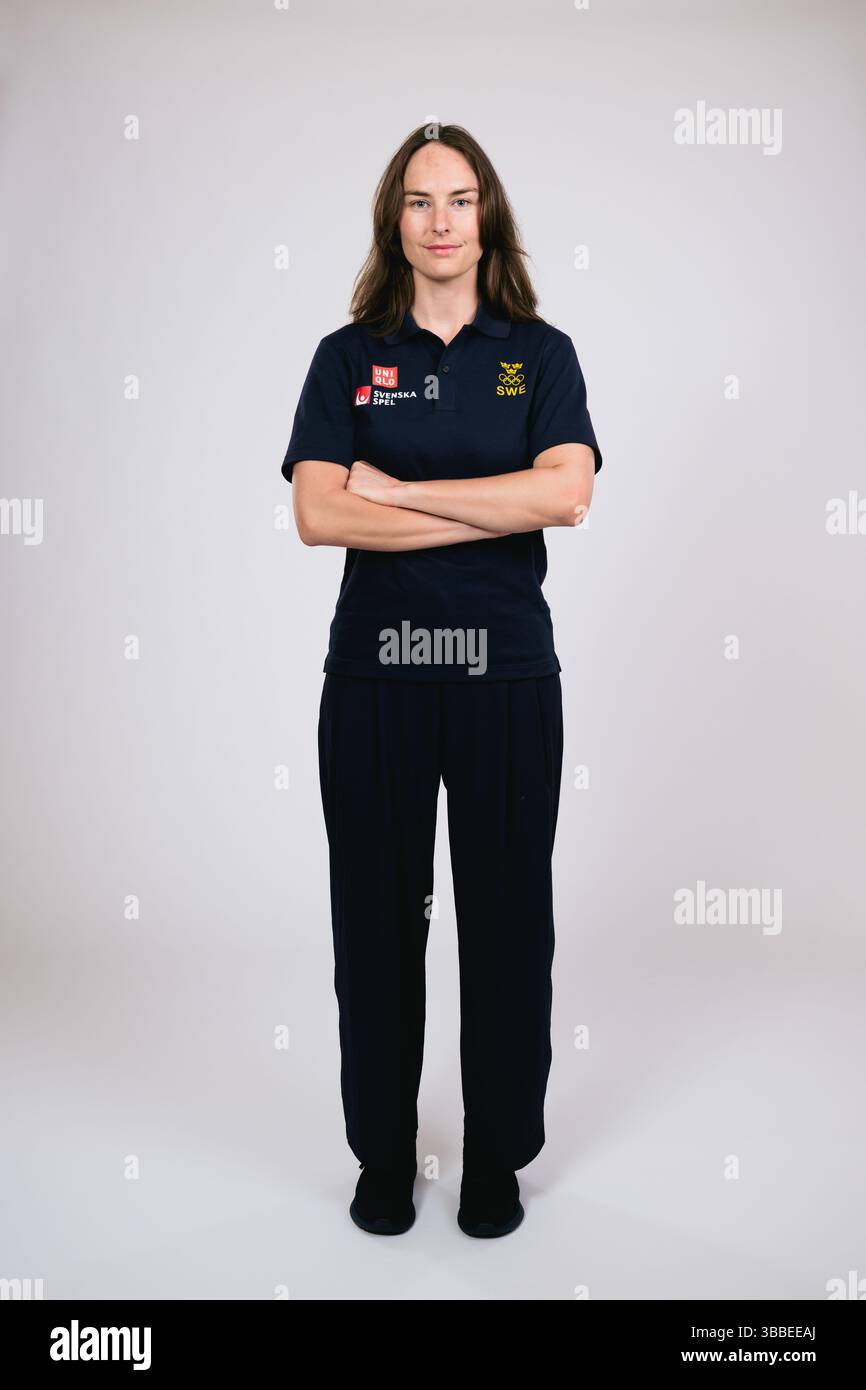 Biathlon athlete Ella Halvarsson of, Sweden. , . poses for a portrait ...