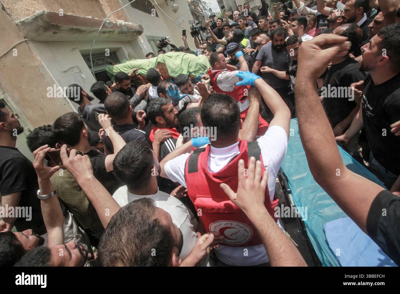 Nablus, Palestine. 15th May, 2025. (EDITOR'S NOTE : Image depicts death ...
