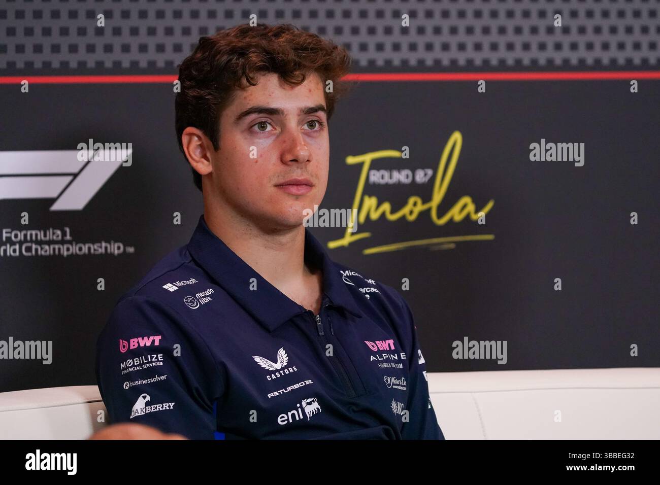 Franco Colapinto (ARG) - Alpine F1 in drivers press conference during ...