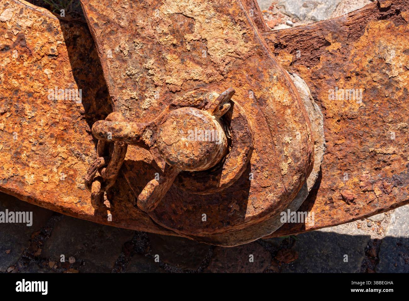 Antique marine objects and machines. Montevideo, Uruguay Stock Photo ...