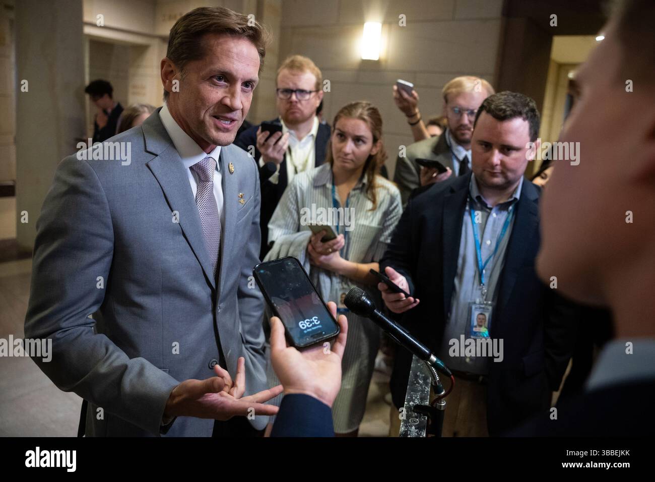 Rep. Rich McCormick (R-Ga.) speaks with reporters as he departs a ...