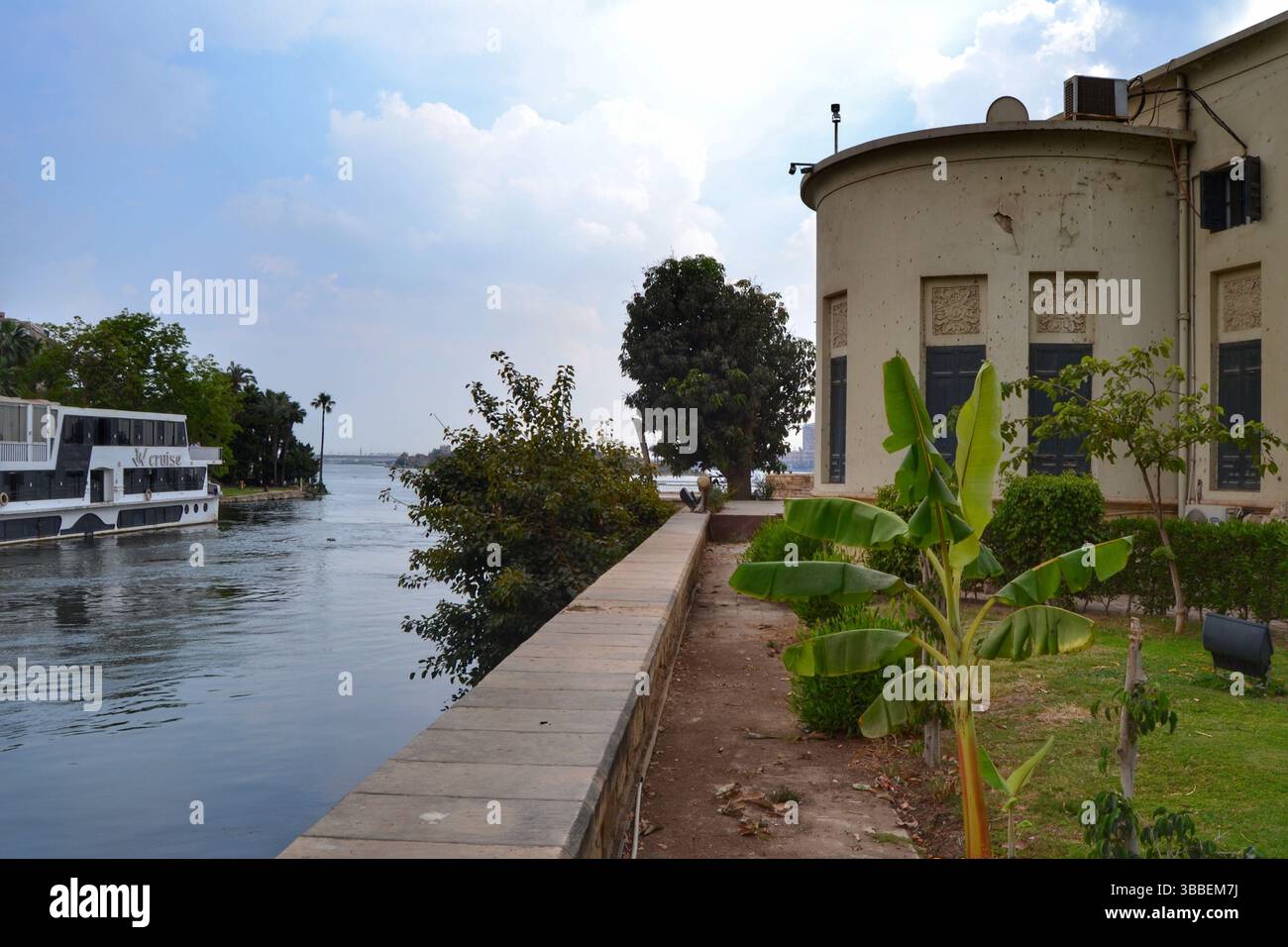 Plants, flowers and trees with clouds in Manasterly Palace, Umm Kulthum ...