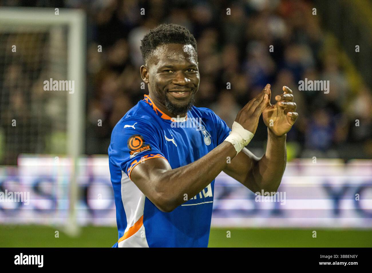 Oldham Athletic's Mike Fondop during the Vanarama National League Play ...