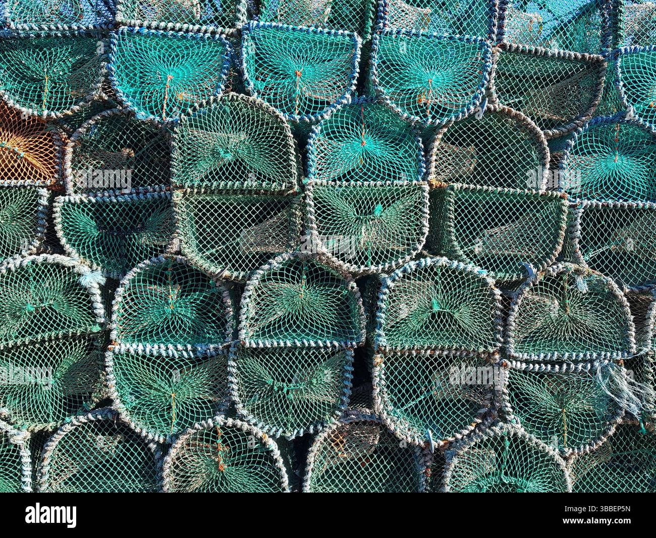 Lobster pots, Tarbert, Loch Fyne, Scotland Stock Photo - Alamy