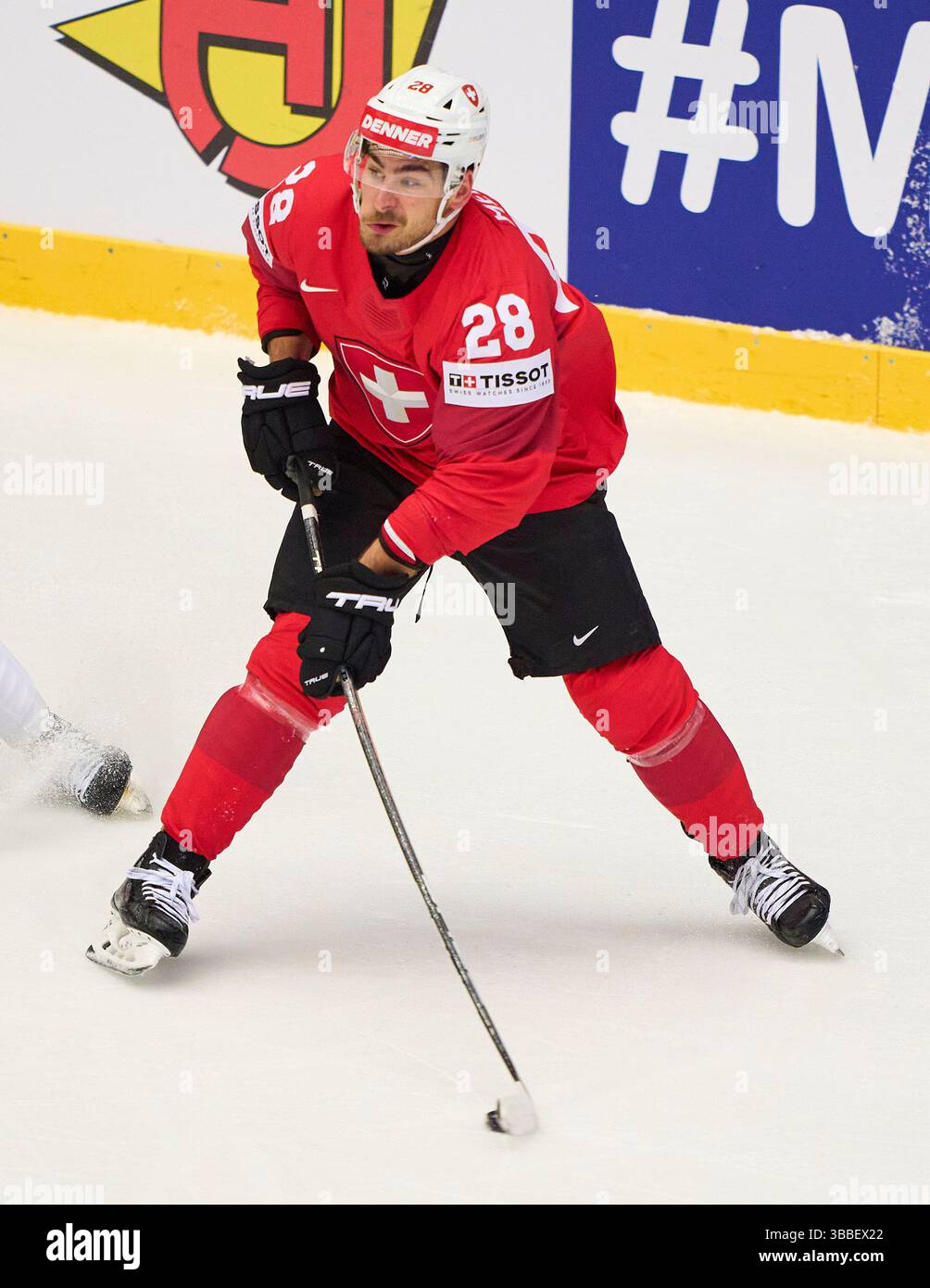 Timo Meier #28 of Switzerland in the preliminary round match ...