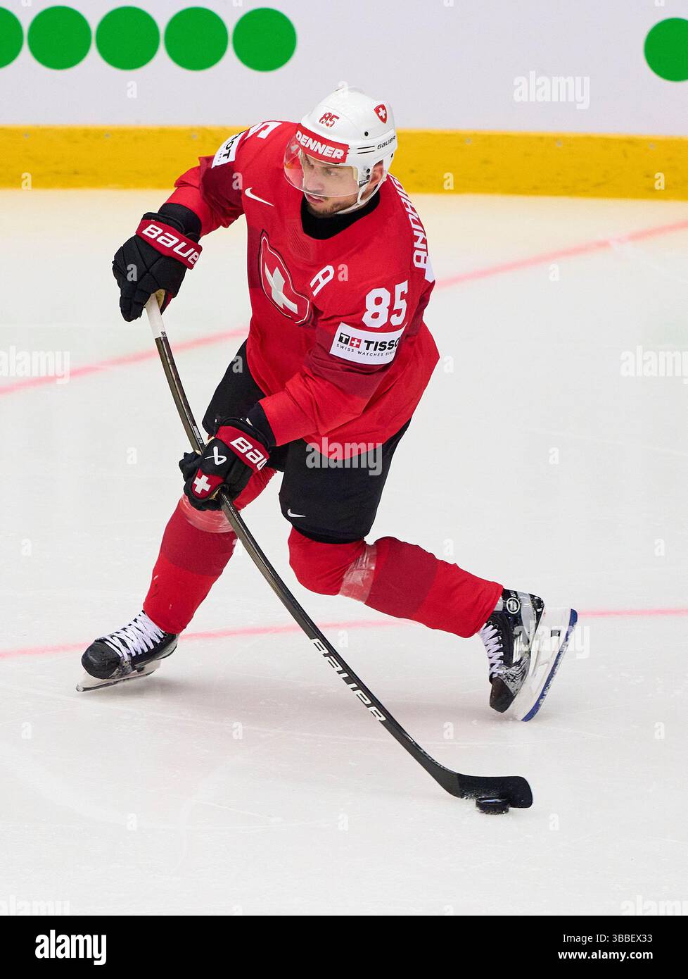 Sven Andrighetto #85 of Switzerland in the preliminary round match ...