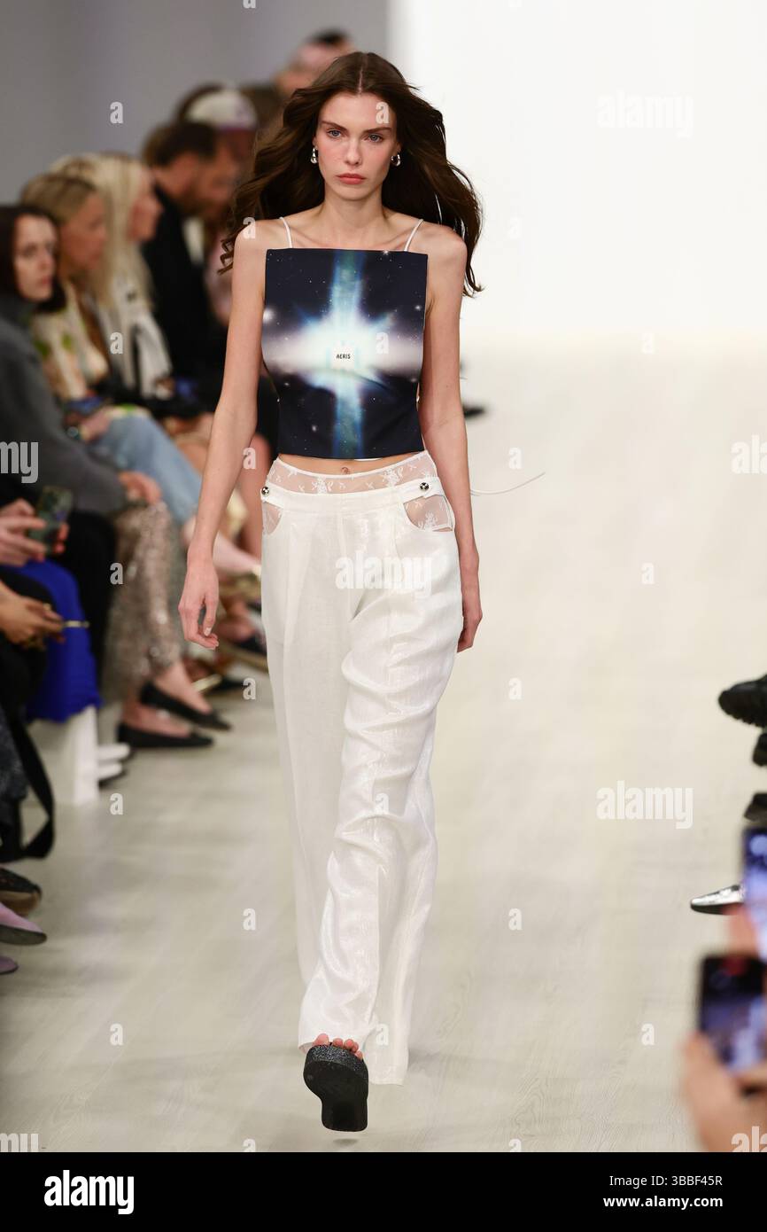 Sydney, Australia, 14 May, 2025. A model walks the runway during the ...