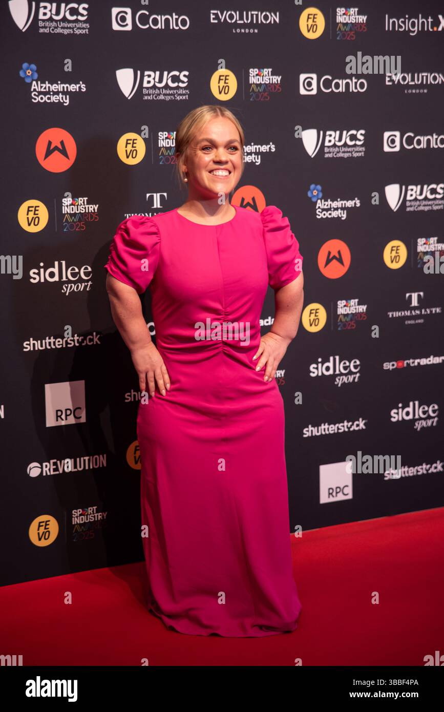 London, England. 15th May 2025. Ellie Simmonds poses on the red carpet ...