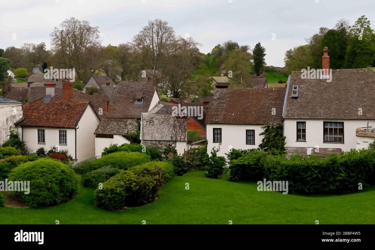 Victorian medieval style village with period style houses Stock Photo ...
