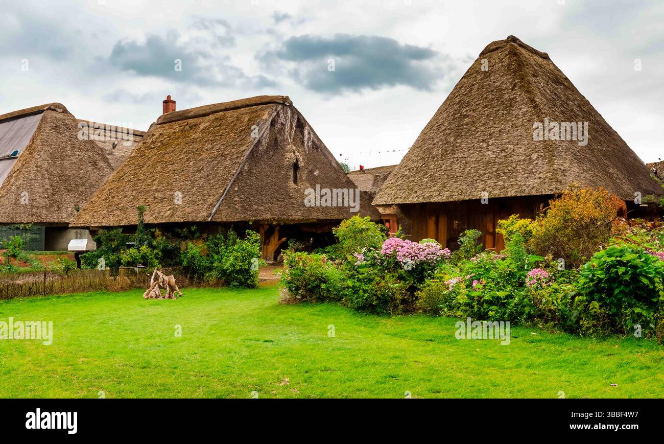 Victorian medieval style village with period style houses Stock Photo ...