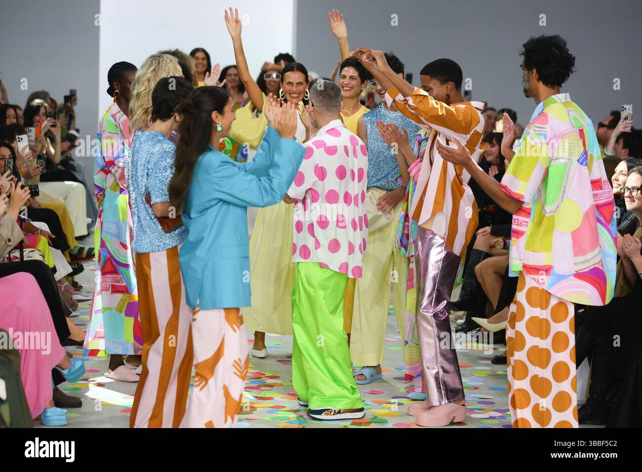 Sydney, Australia, 15 May, 2025. Gary Bigeni celebrates with his model ...